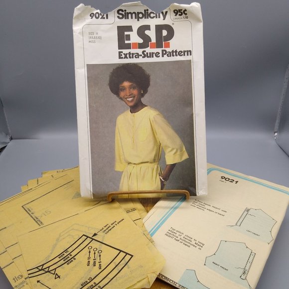 Simplicity | Office | Vintage Sewing Pattern Simplicity 92 Esp Extra ...